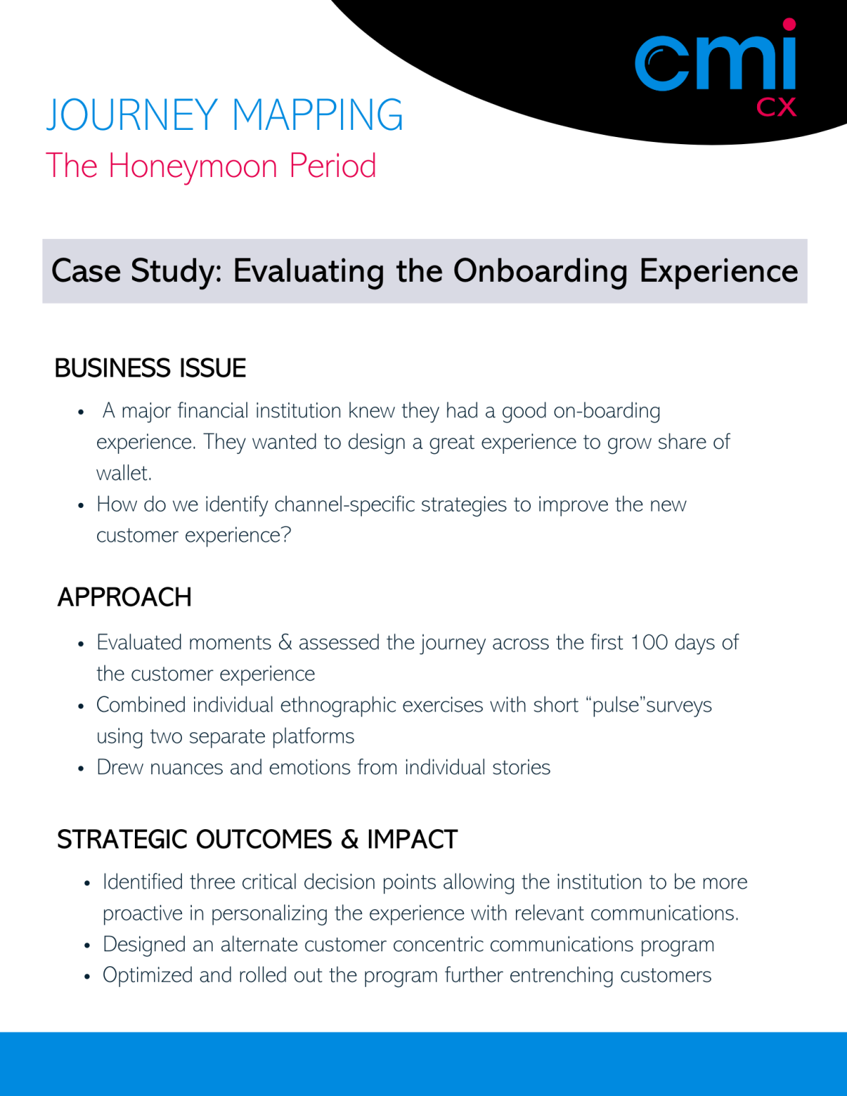 Case Study: Journey Mapping - CMI Research